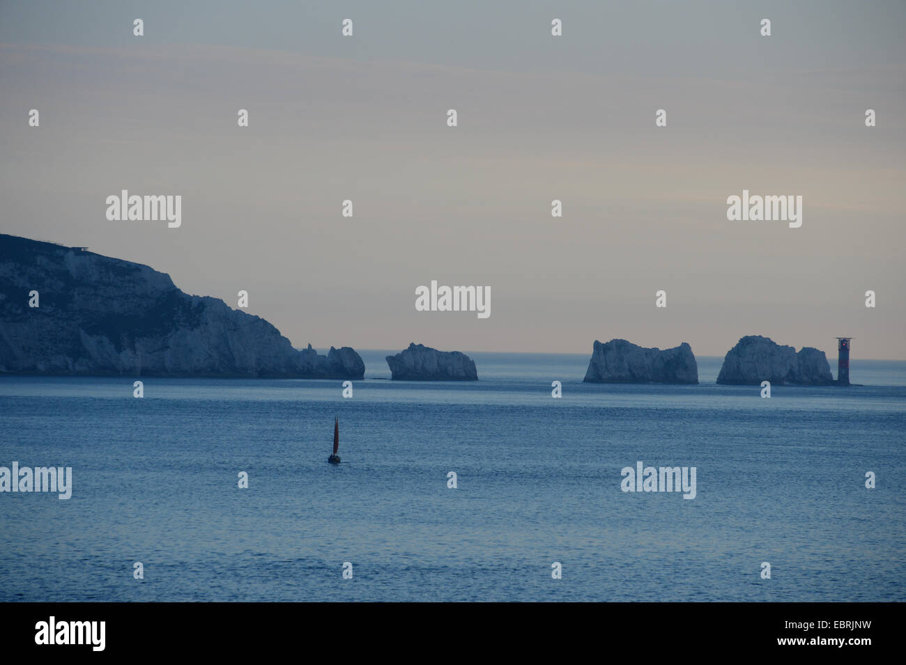 The needles isle of wight sunset hi-res stock photography and images ...