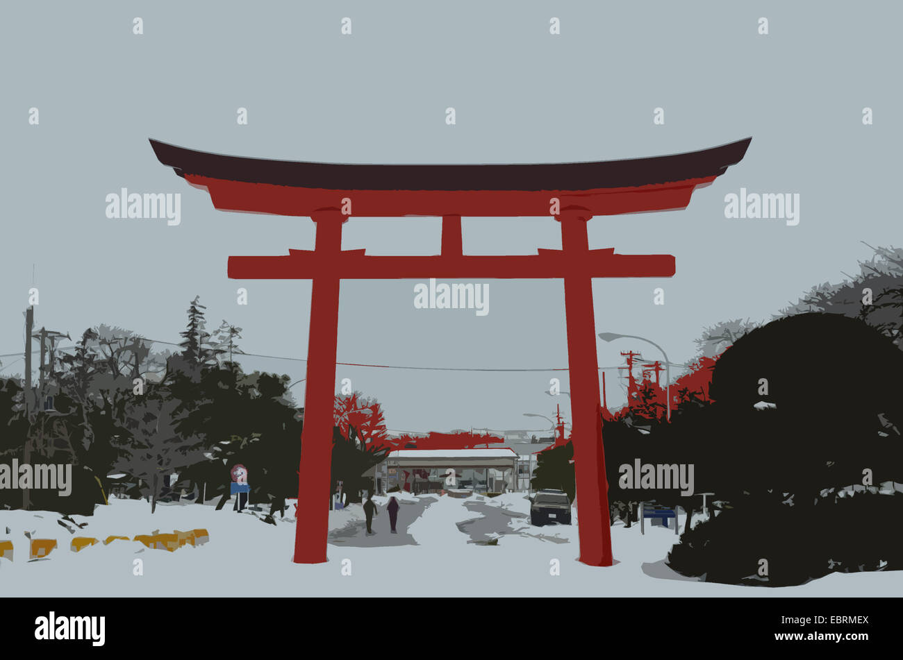 This picture of a Japanese Torii Gate was taken on a Naval Base in ...