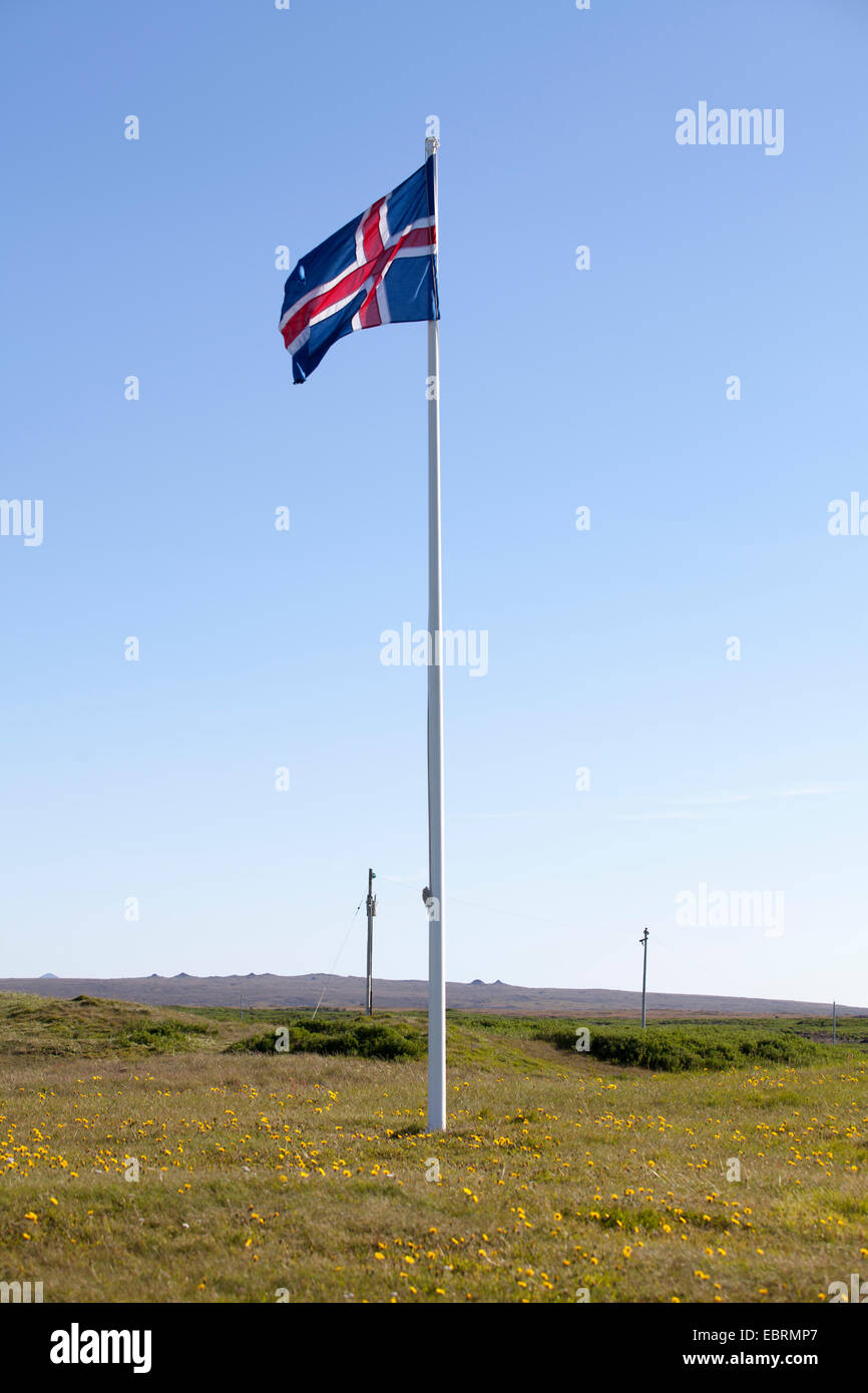 Icelandic flag, Iceland Stock Photo - Alamy