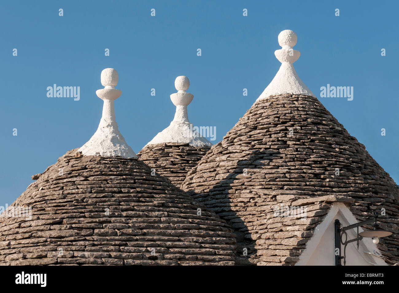 Three Conical Roofs of Trullo Houses, Alberobello Trulli District ...