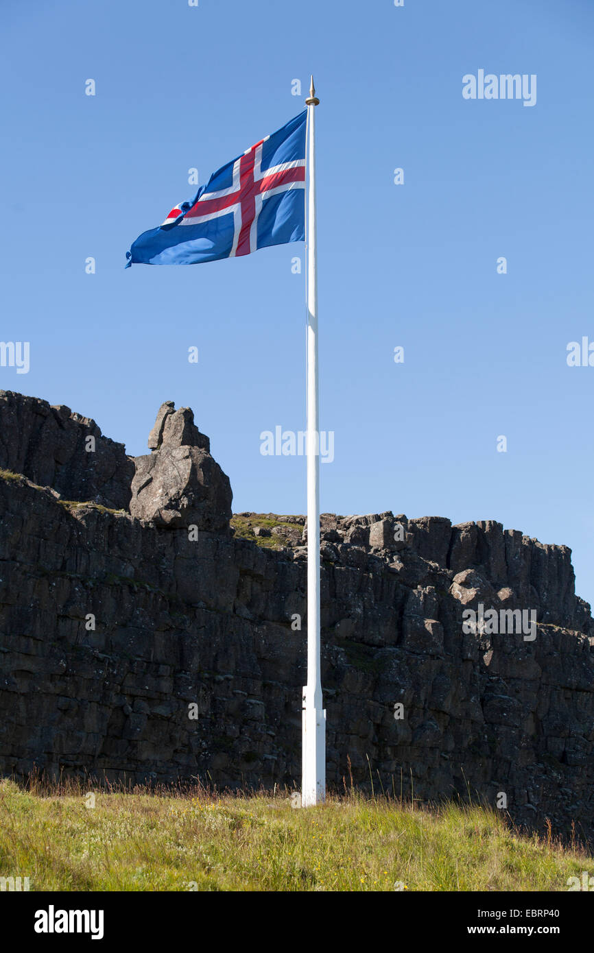 Icelandic flag, Iceland Stock Photo - Alamy