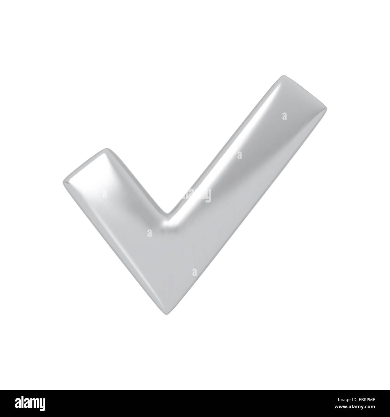 Silver check mark Stock Photo - Alamy