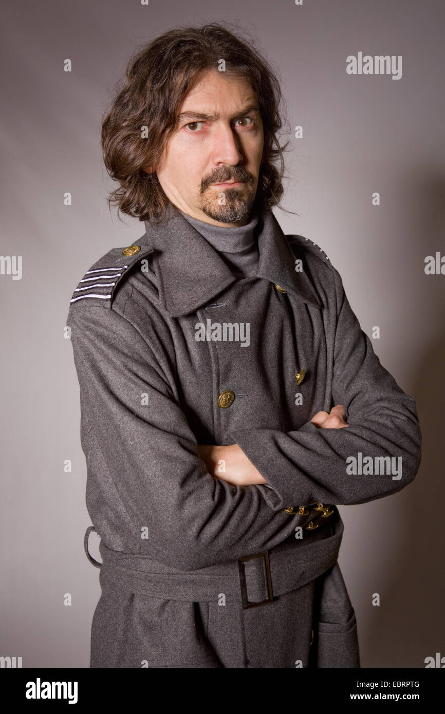 young man dressed as russian military, studio picture Stock Photo - Alamy