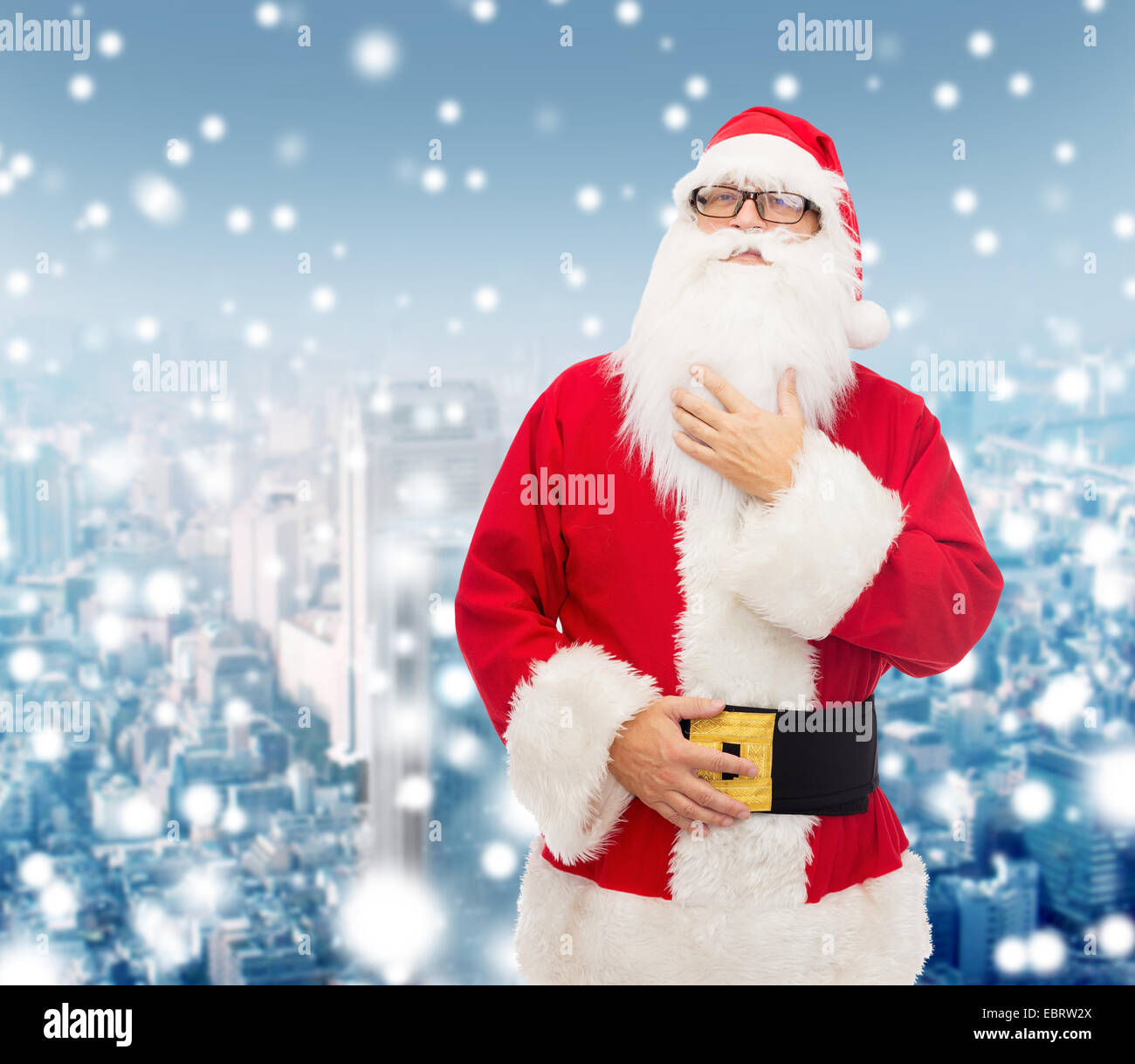 man in costume of santa claus Stock Photo - Alamy