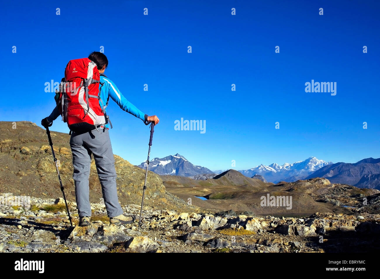 Wanderer looking to the mont blanc hi-res stock photography and images ...