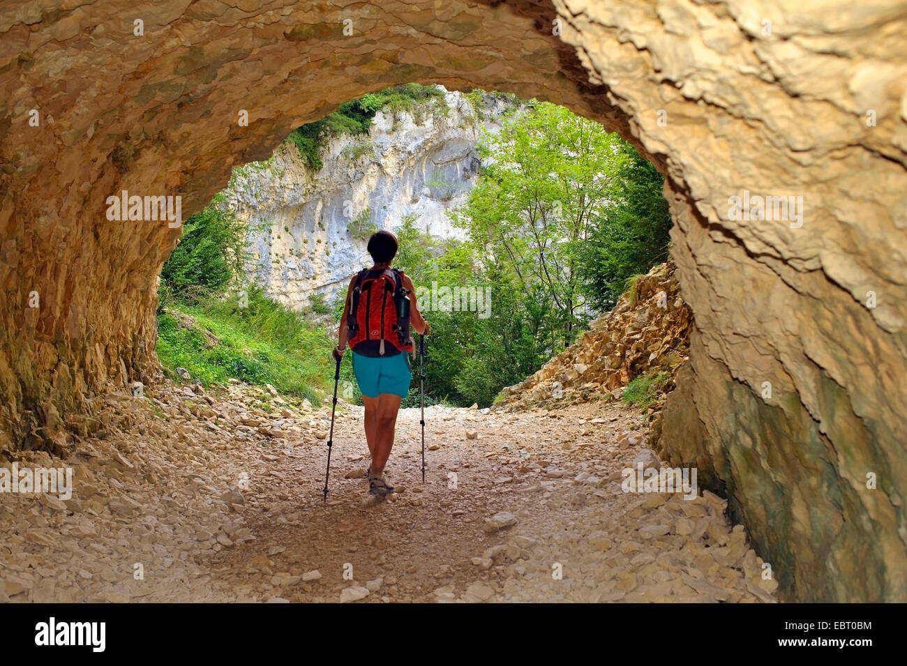 footpath sentier Martel Blanc on the botton of Verdon canyon in ...
