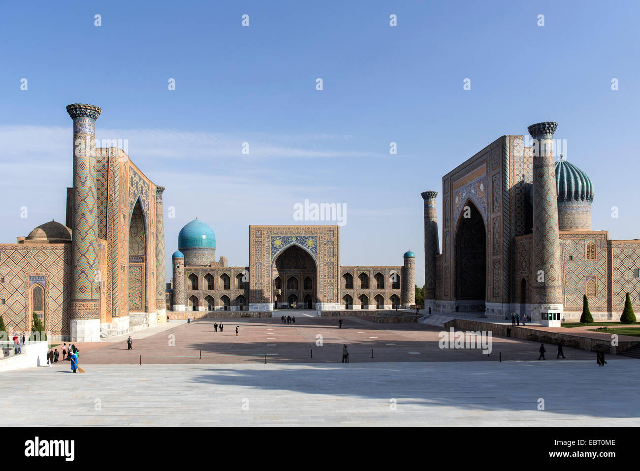 Registan Square with 3 Madrassas, Samarkand, Uzbekistan, Asia, UNESCO ...