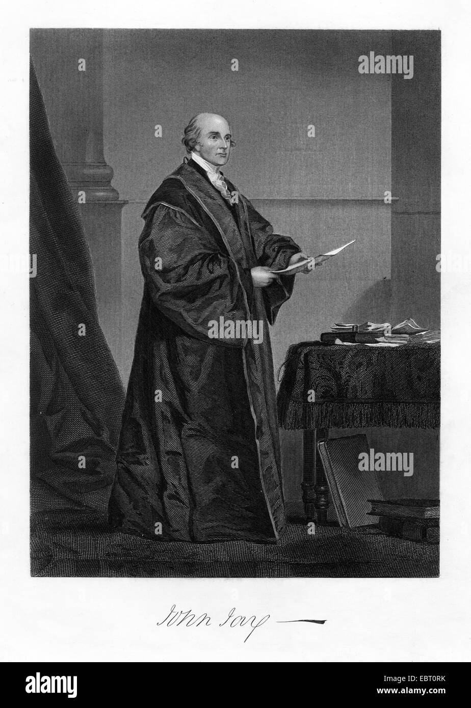 John Jay Engraving Stock Photo - Alamy