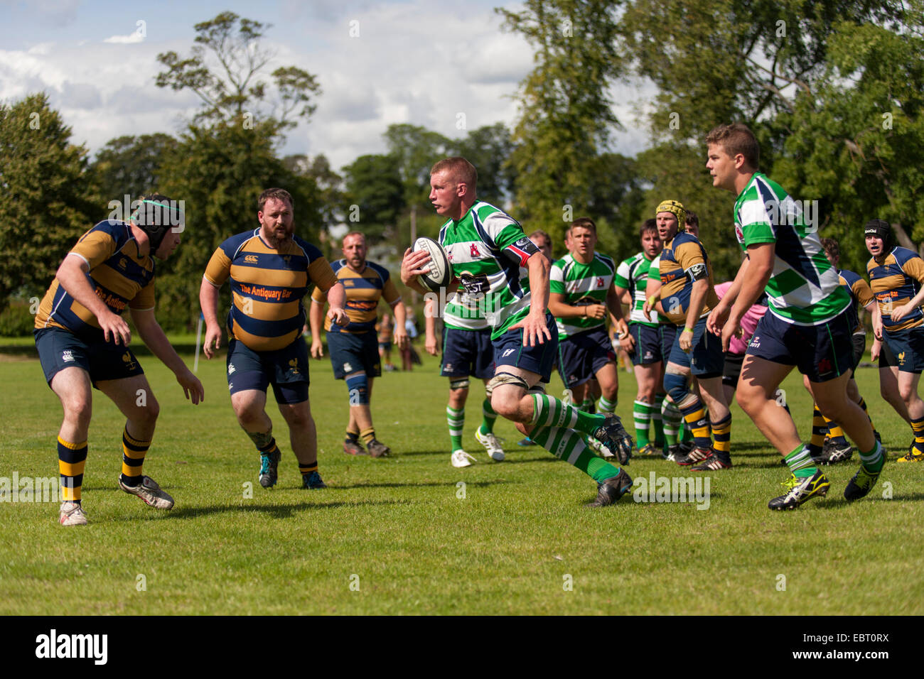 Rugby Game in Inverleith Park - Edinburgh Stock Photo - Alamy