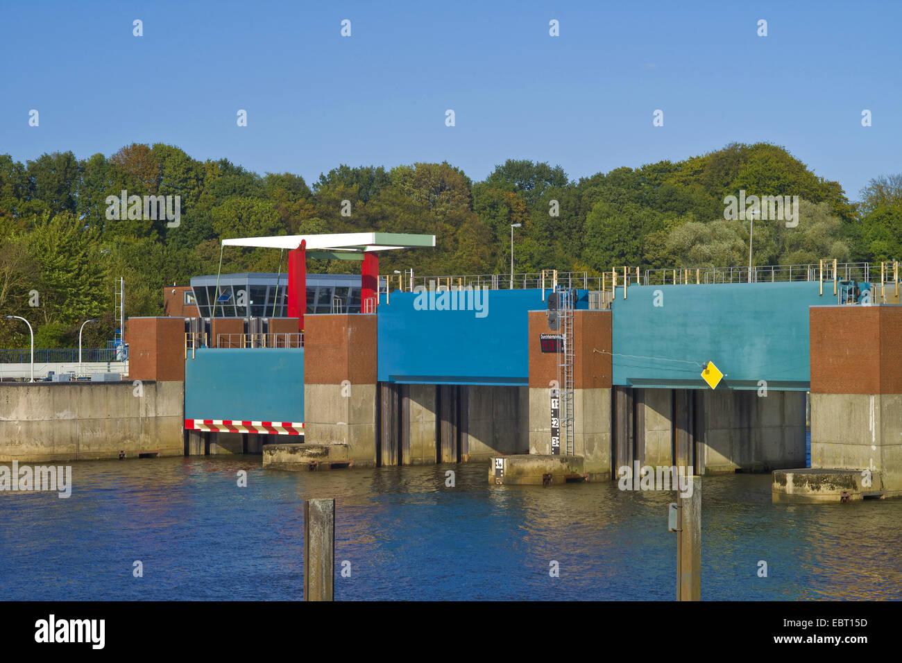 Lesum Barrage in Bremen-Grohn, Germany, Bremen Stock Photo - Alamy