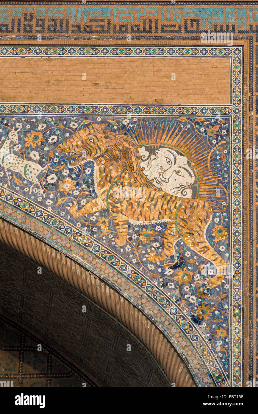 Sherdor Madrassa at Registan Square, Samarkand, Uzbekistan, Asiam ...
