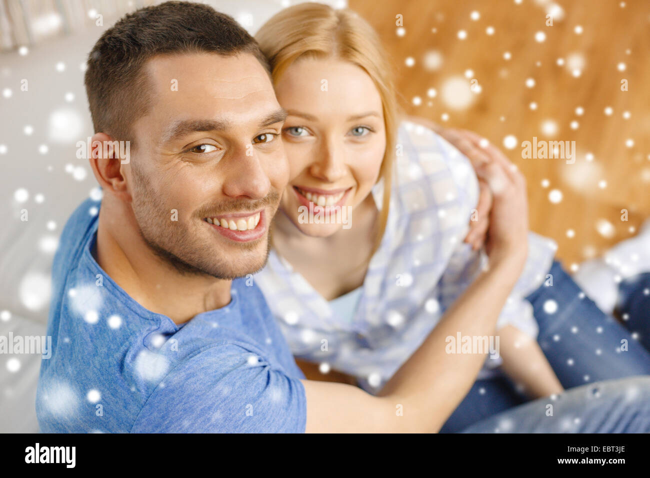 happy couple hugging at home Stock Photo - Alamy