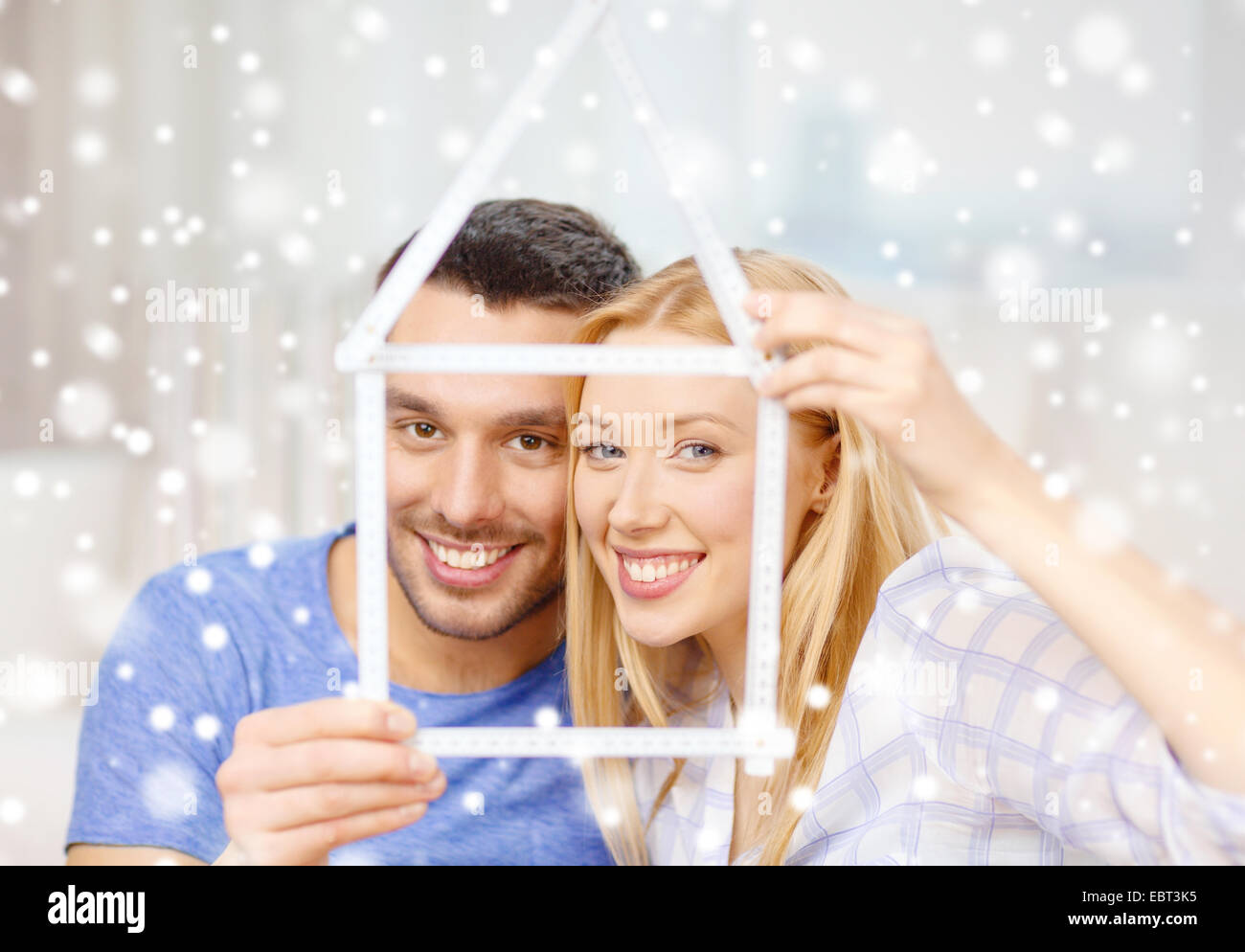Happy family house model hi-res stock photography and images - Alamy