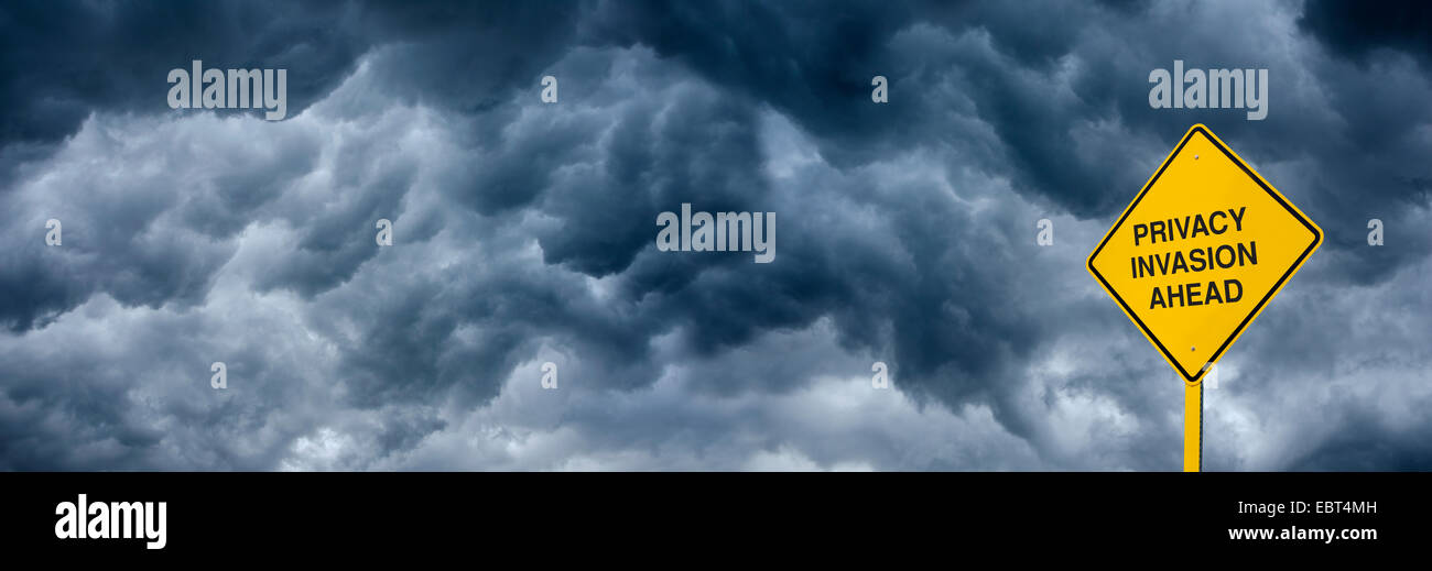 Privacy Invasion Road Sig Stock Photo - Alamy