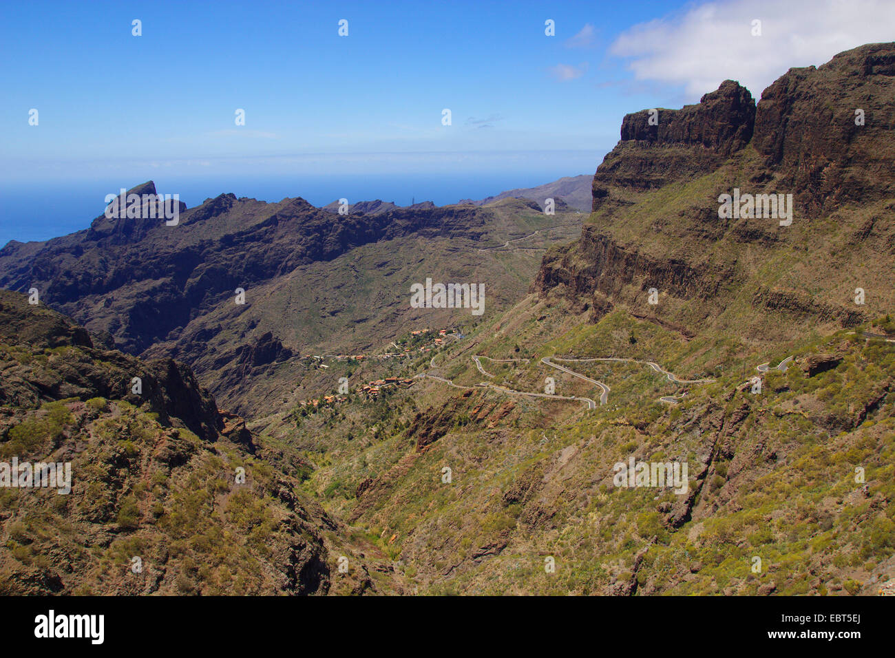 Masca mountain village in Teno mountains, Canary Islands, Tenerife ...