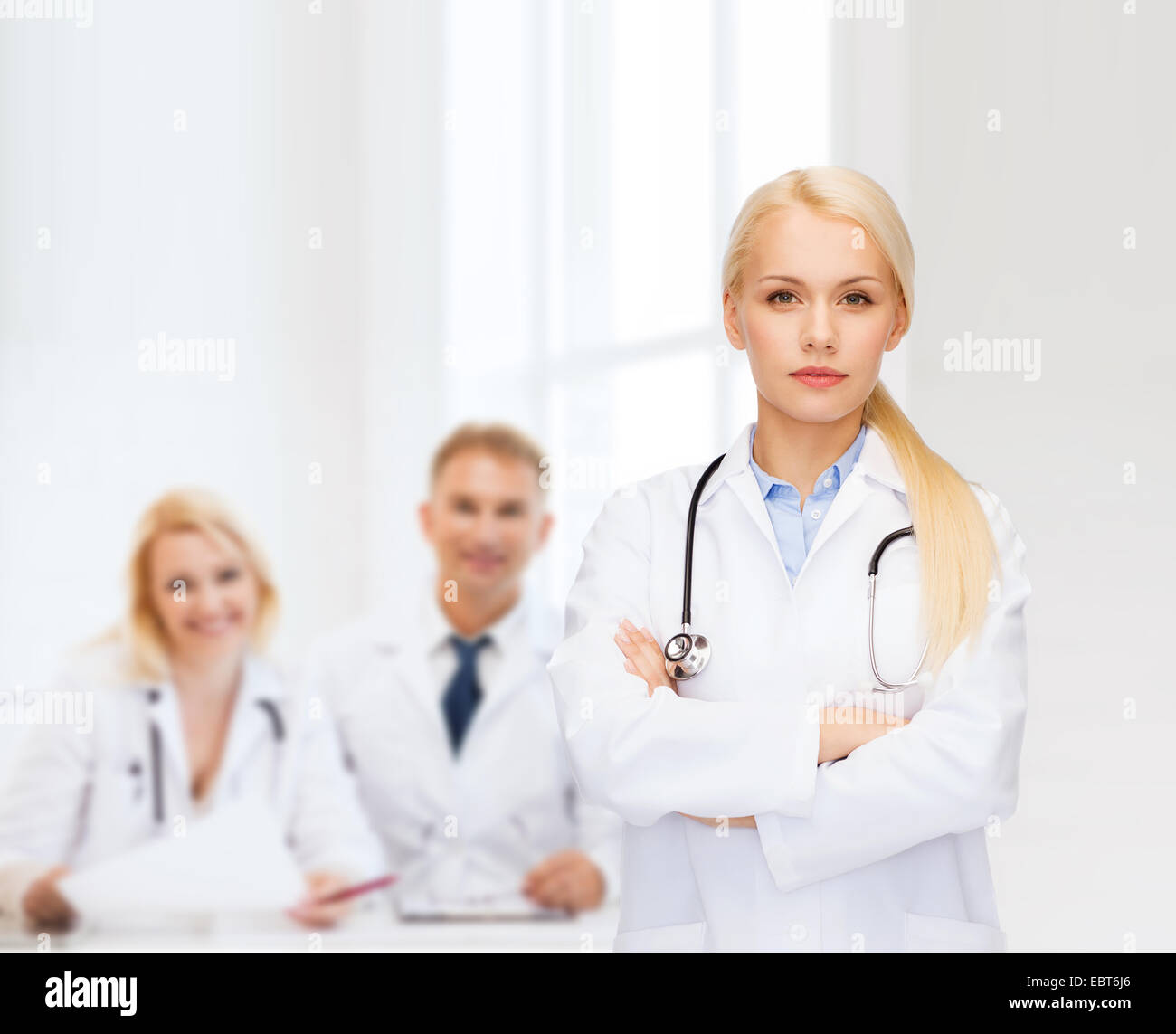 serious female doctor with stethoscope Stock Photo - Alamy serious female doctor with stethoscope Stock Photo - Alamy