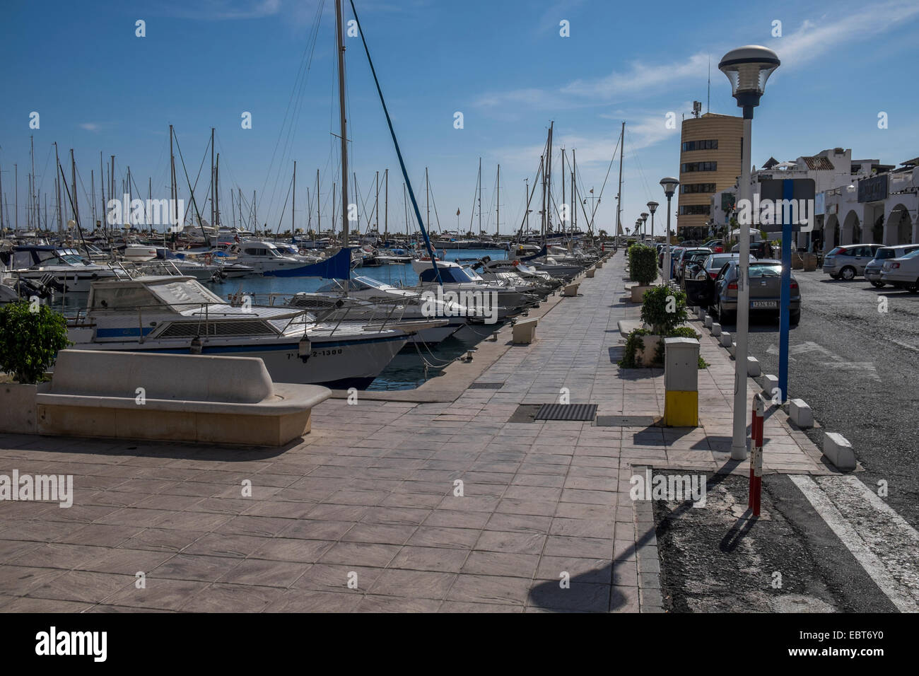 A Spanish marina with numerous boats moored up Stock Photo - Alamy