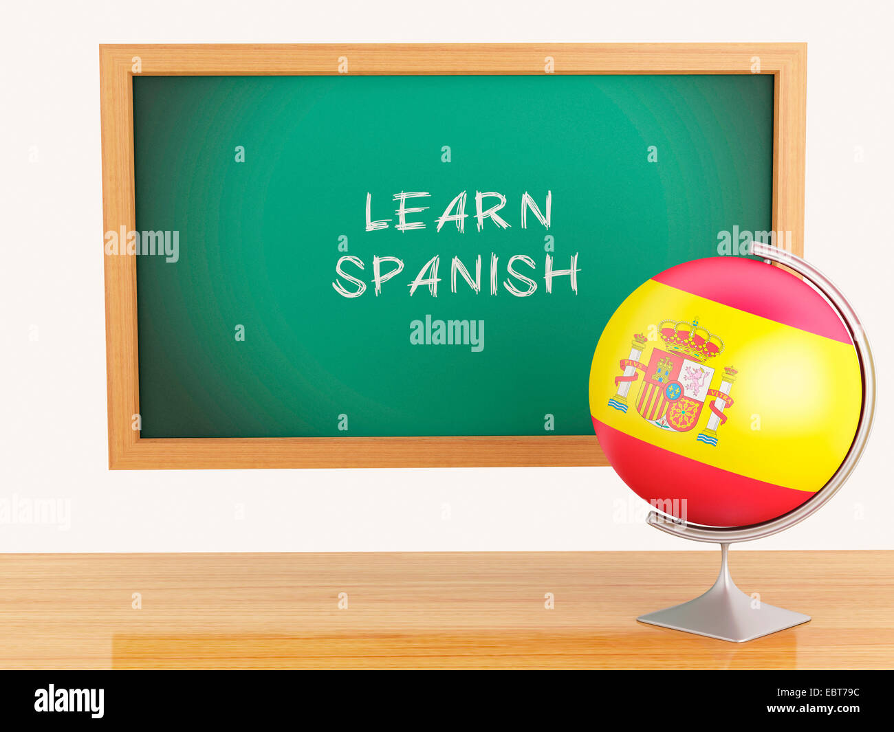 image of 3d renderer illustration. School education concept. Blackboard ...