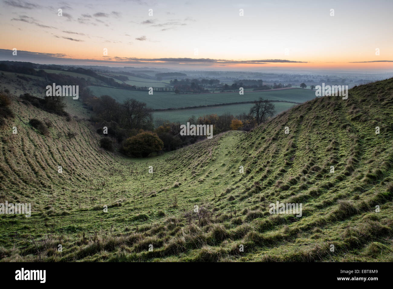 Beautiful countryside foggy sunrise landscape with layersof fog Stock ...