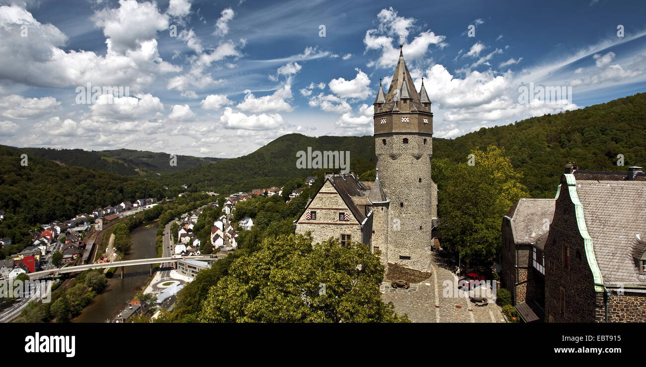 Altena Castle with first youth hostel of the world, Germany, North ...