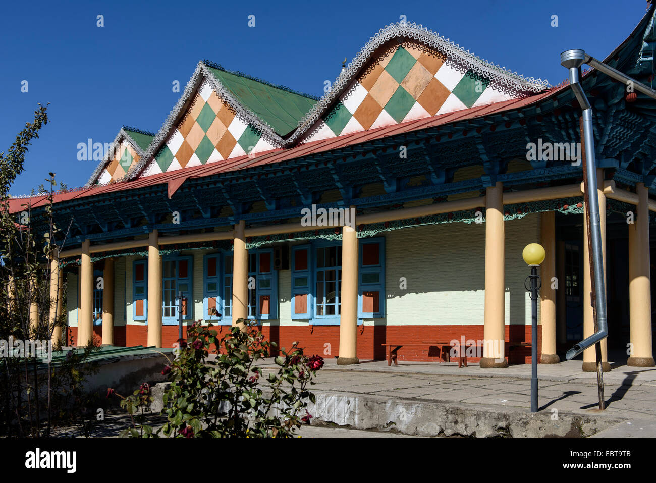 Dungan wooden mosque in Karakol, Kirgistan, Asia Stock Photo - Alamy