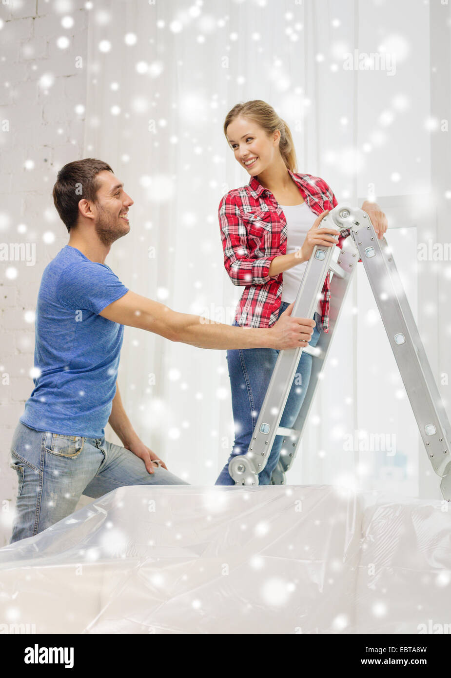 Couple ladder hi-res stock photography and images - Alamy