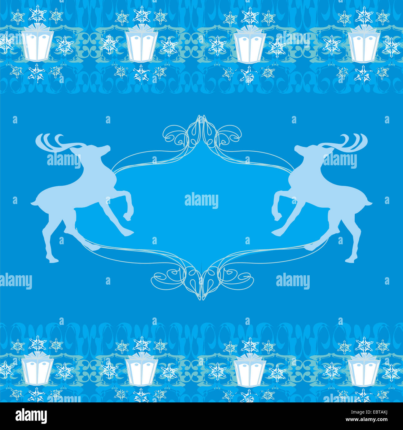 reindeer blue design Stock Photo - Alamy