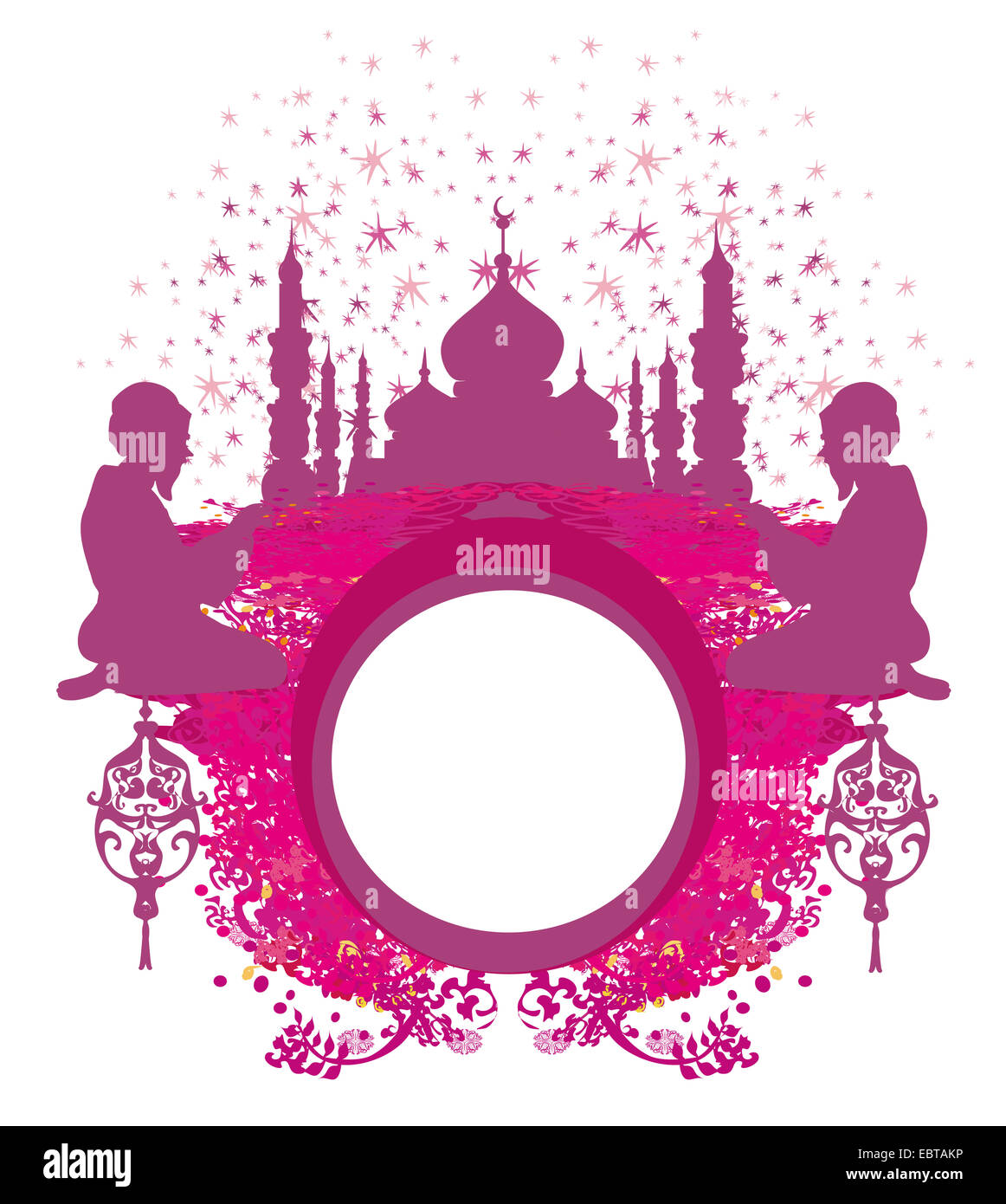 abstract religious frame - Muslim man praying Stock Photo - Alamy