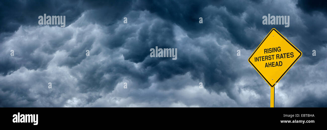 Rising Interest Rates Road Sign Stock Photo - Alamy