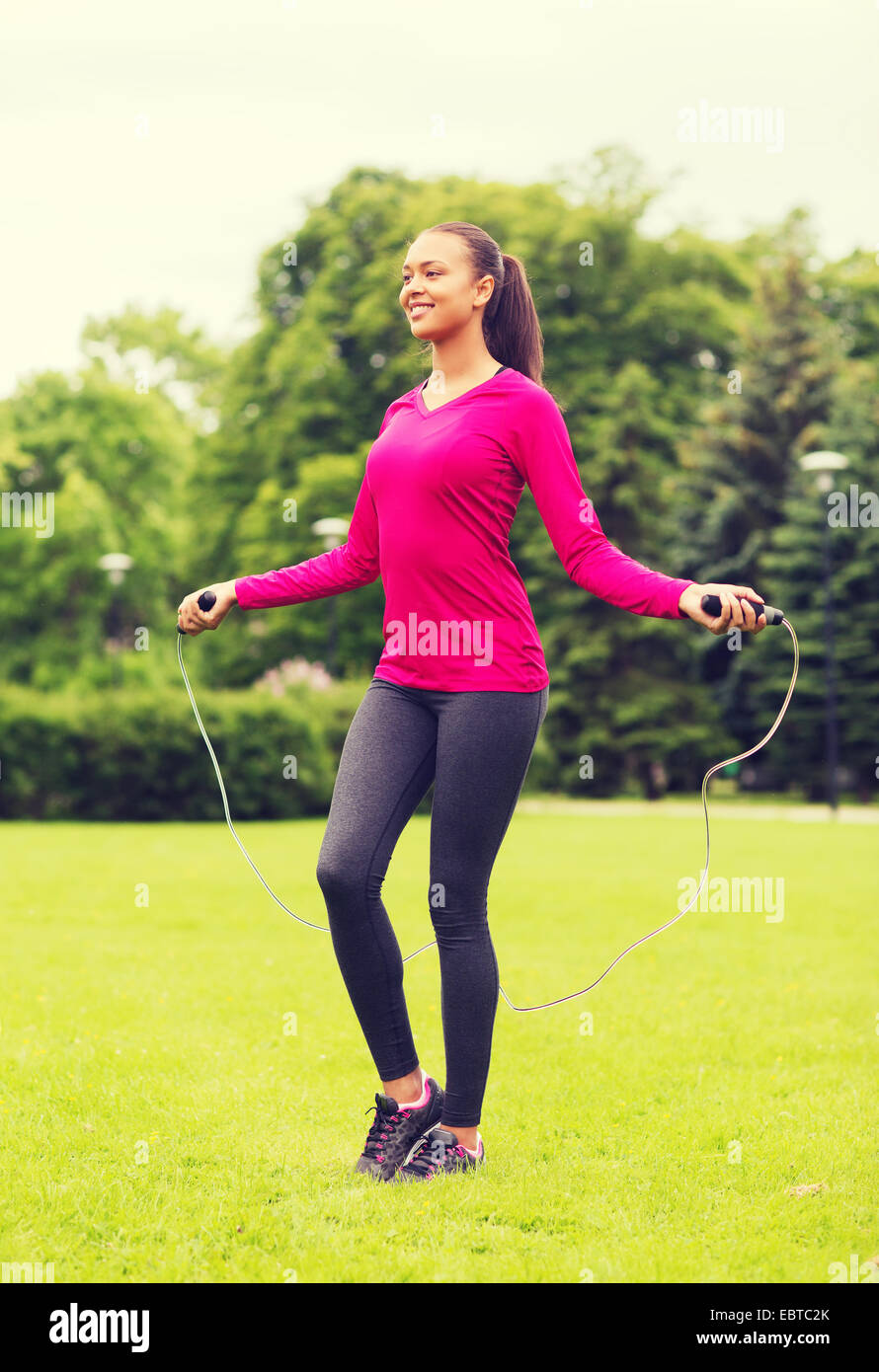 Teen girl jump rope black hi-res stock photography and images - Alamy