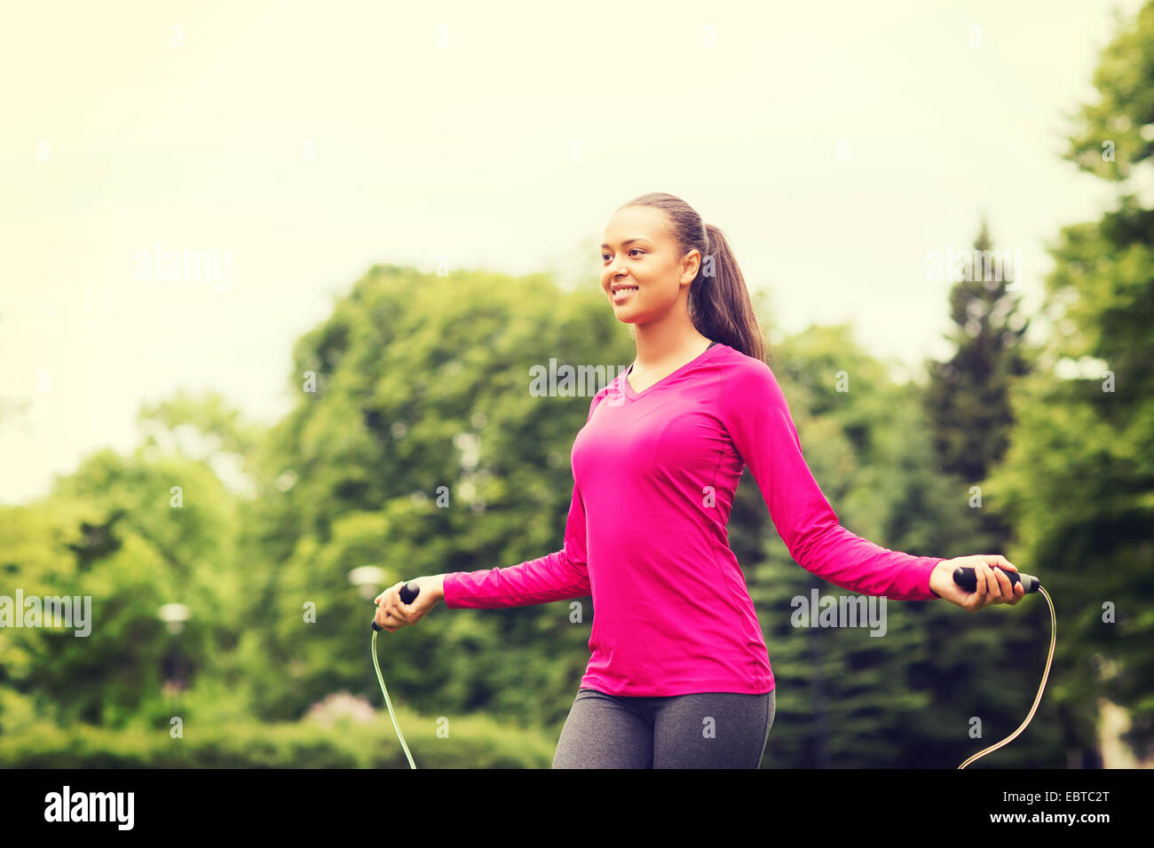 Teen girl jump rope black hi-res stock photography and images - Alamy