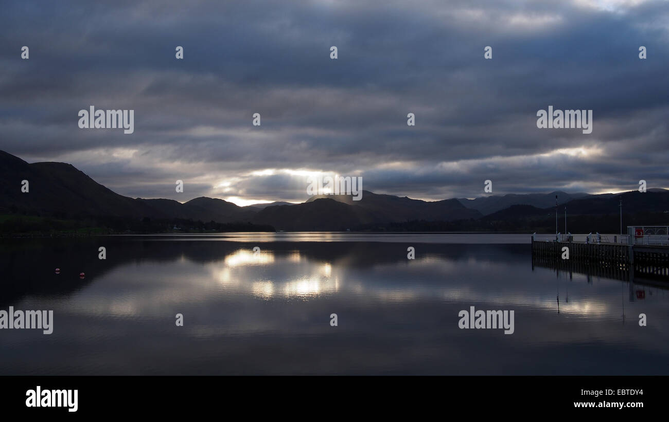 Jetty near Pooley Bridge, Ullswater, Lake district, Cumbria, England ...