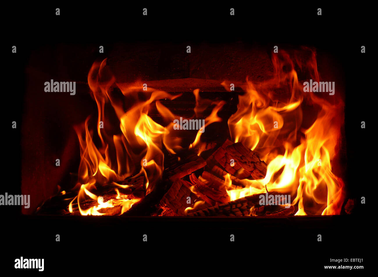 view into a fireside Stock Photo - Alamy