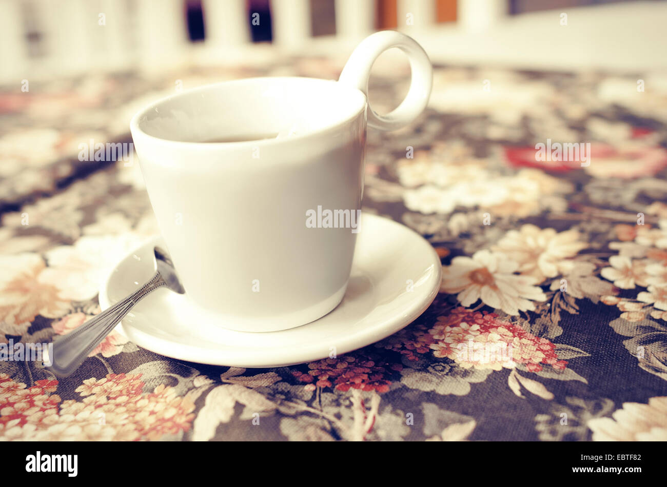 Cup of coffee on the table Stock Photo - Alamy