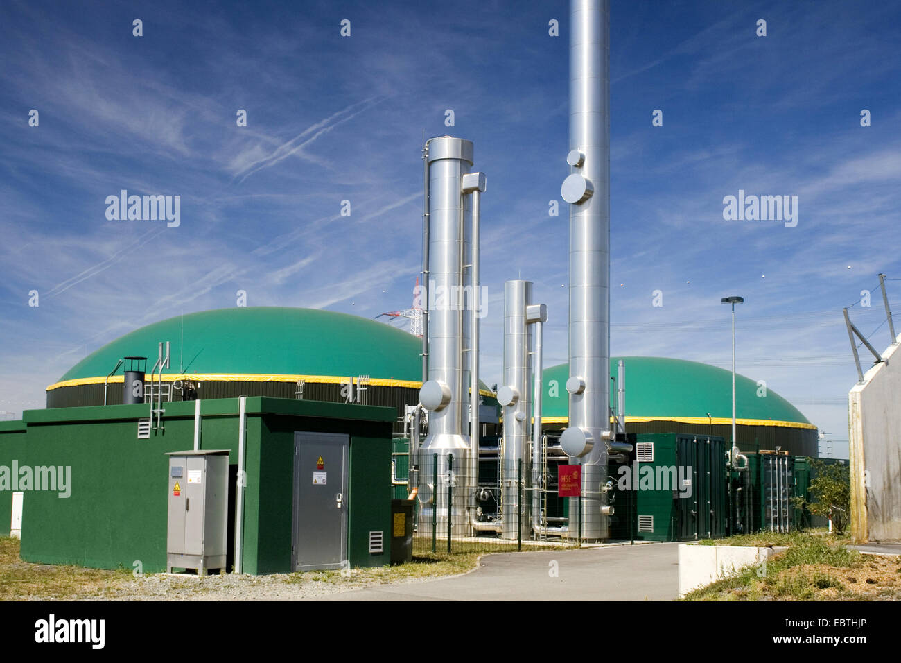 biogas plant, Germany, Hesse, Darmstadt-Wixhausen , Darmstadt Stock ...