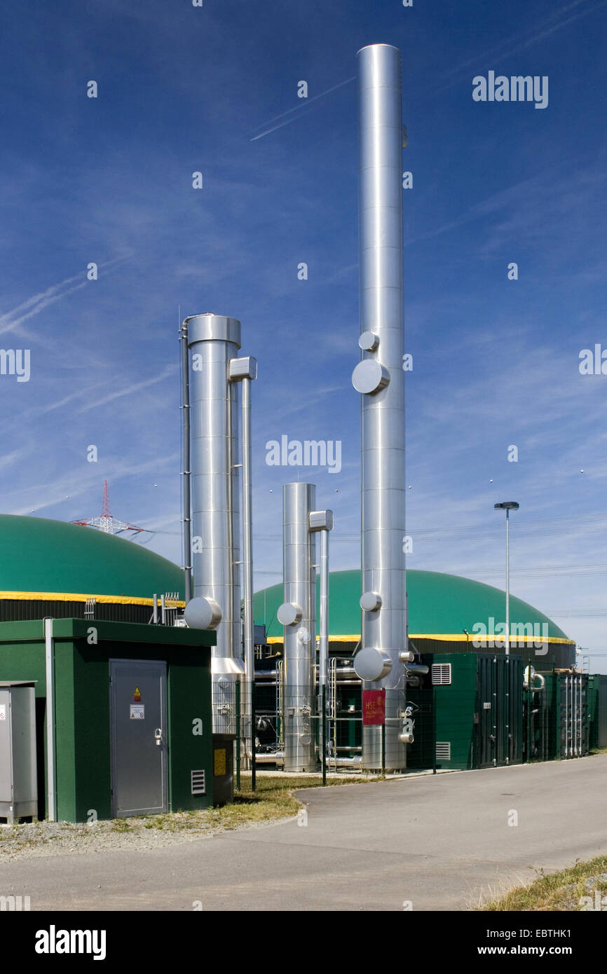 biogas plant, Germany, Hesse, Darmstadt-Wixhausen , Darmstadt Stock ...