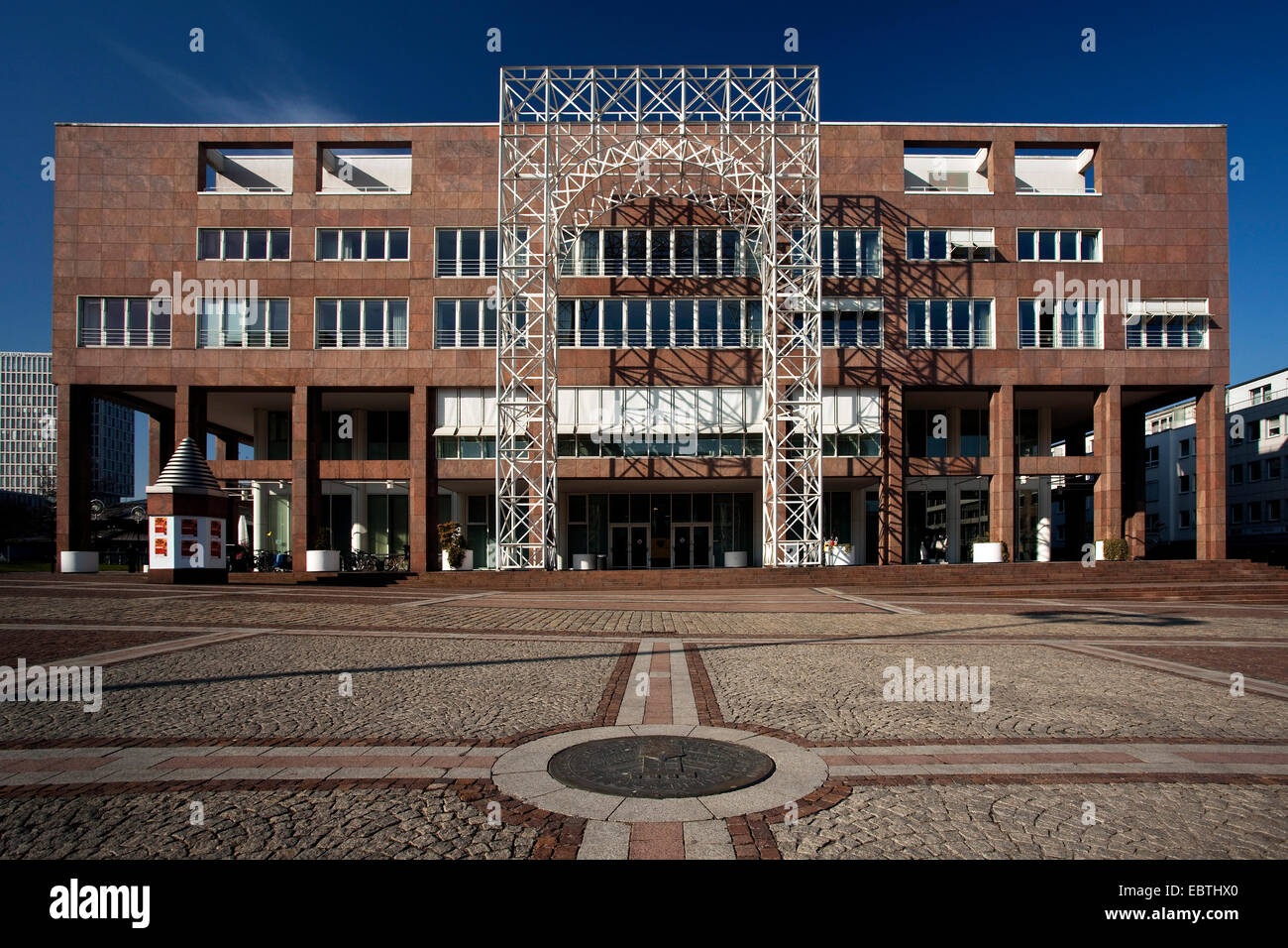Friedensplatz city square and Dortmund City Hall, Germany, North Rhine ...