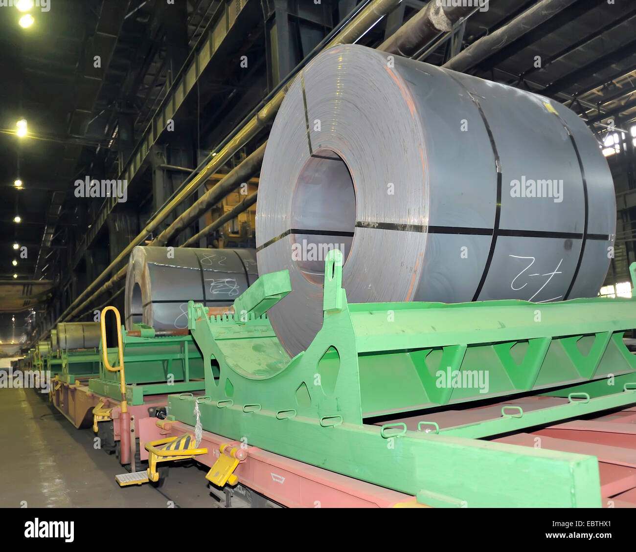 rolls of steel sheet in a plant Stock Photo - Alamy