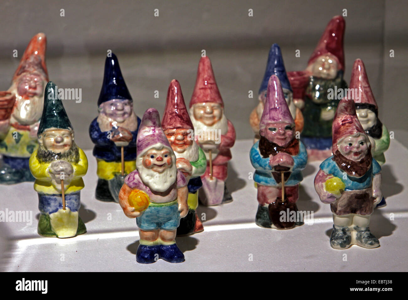 garden gnomes in a ceramic exhibition, Germany Stock Photo - Alamy