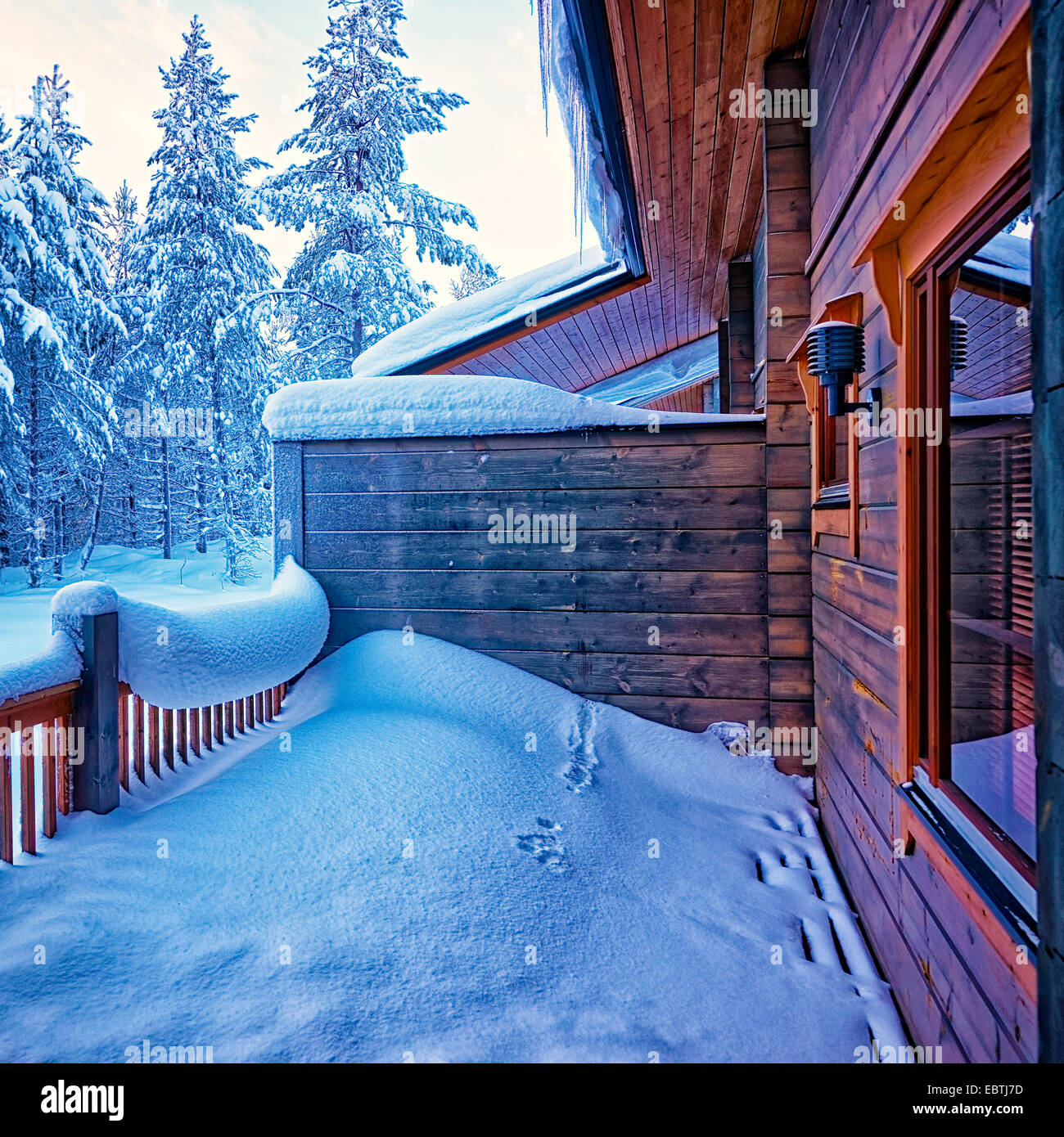 Terrace winter scandinavia hi-res stock photography and images - Alamy