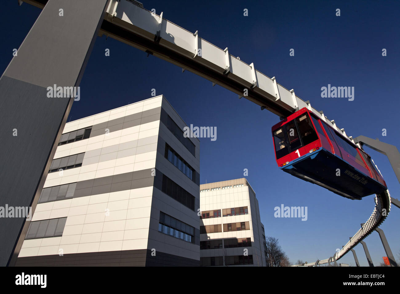 H-Bahn on campus, Germany, North Rhine-Westphalia, Ruhr Area, Dortmund ...