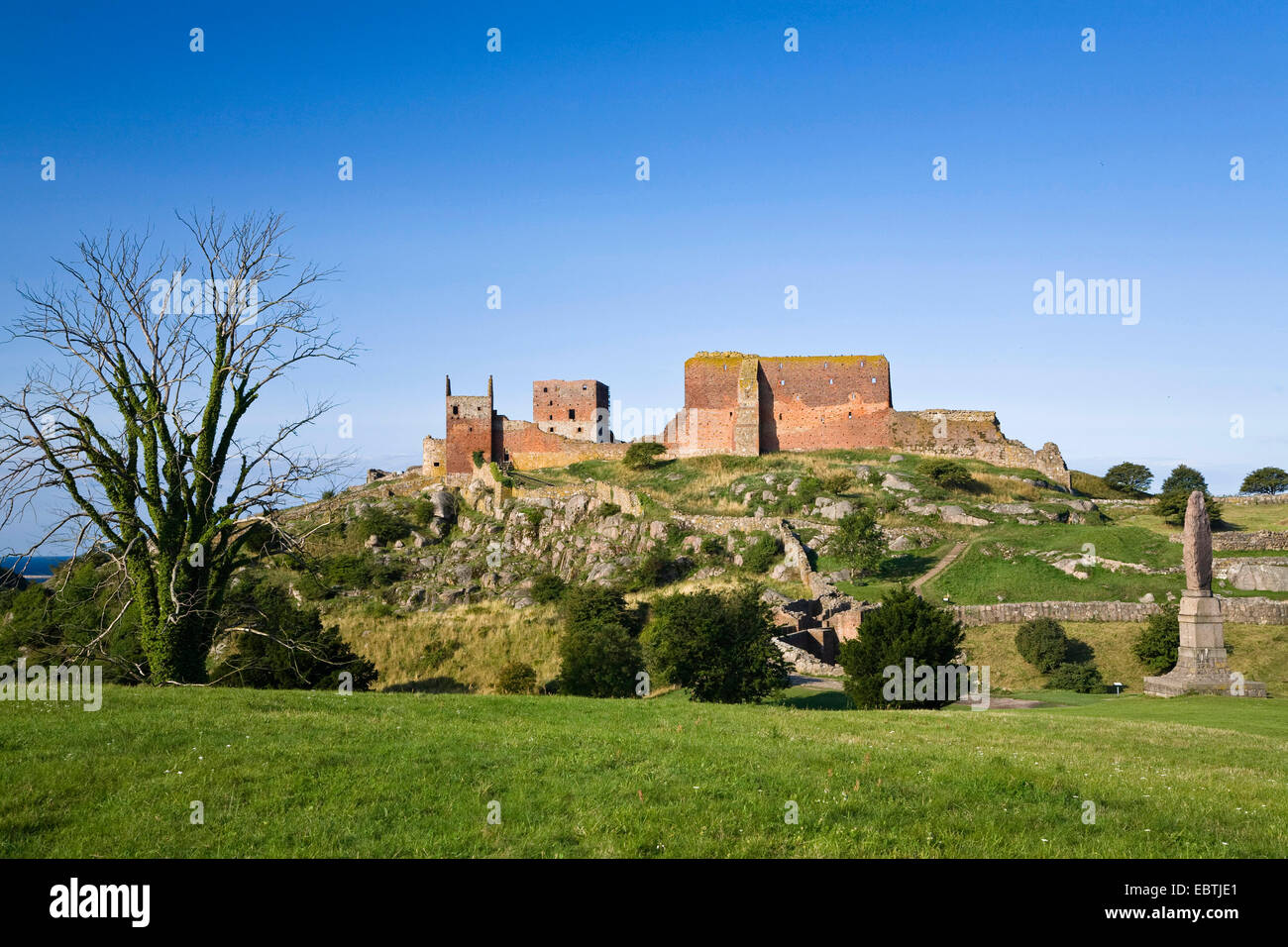 Ruins of the castle Hammershus, Denmark, Bornholm Stock Photo - Alamy