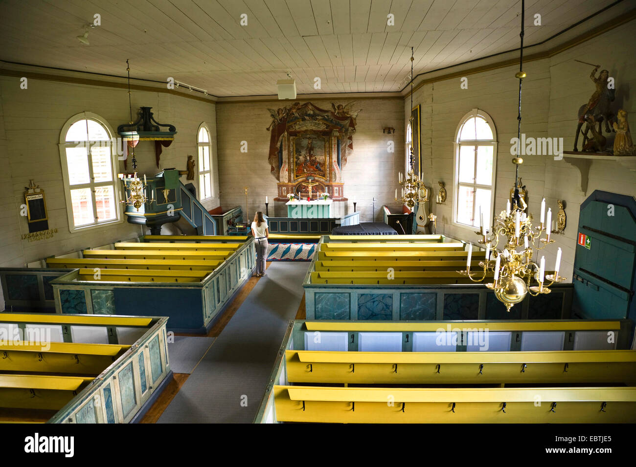inside the church, Sweden, SmÕland, Kraksmala Stock Photo - Alamy