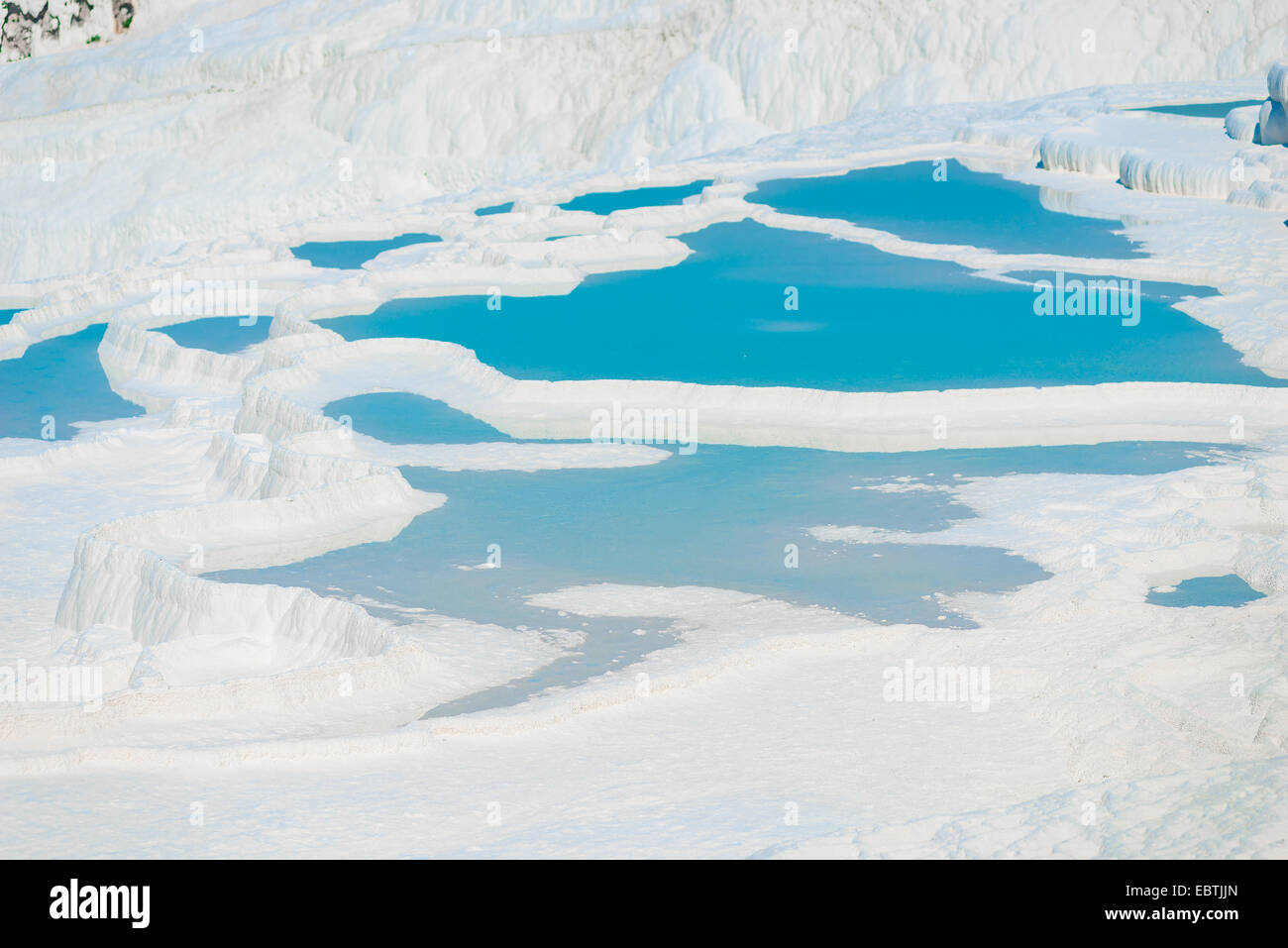 basins of Pamukkale unusual natural feature in Turkey Stock Photo - Alamy