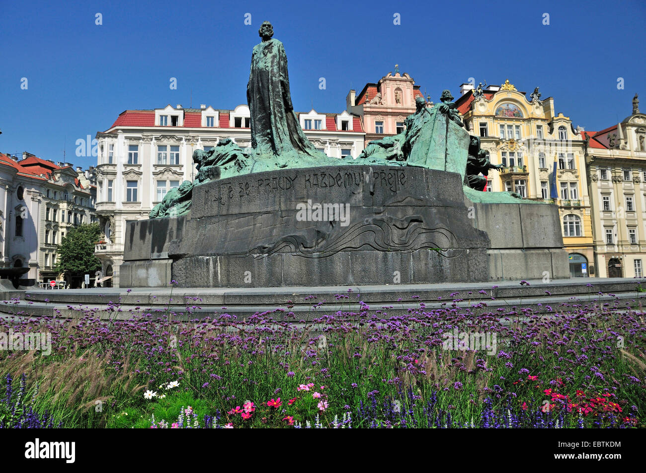 Jan Hus memorial made by Ladislav Saloun at Old Town Square, Czech ...