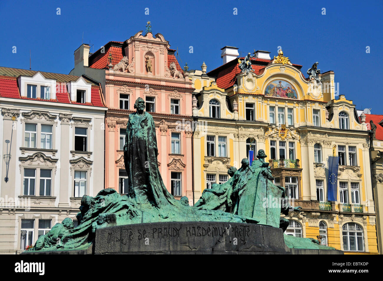 Jan Hus memorial made by Ladislav Saloun at Old Town Square, Czech ...