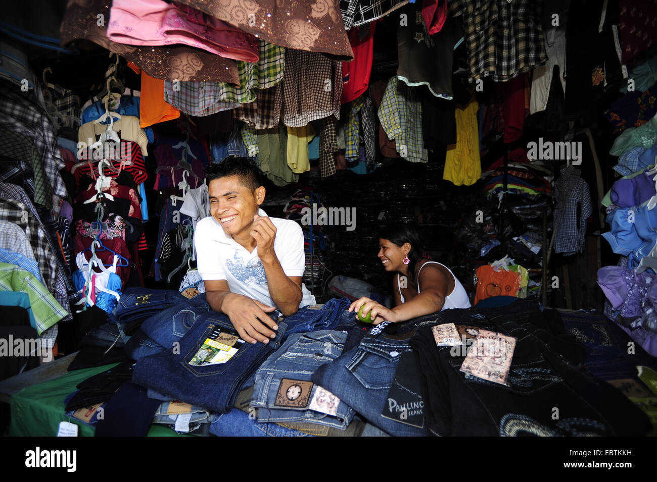 market stall of a market in Honduras, Honduras, Copan Stock Photo - Alamy