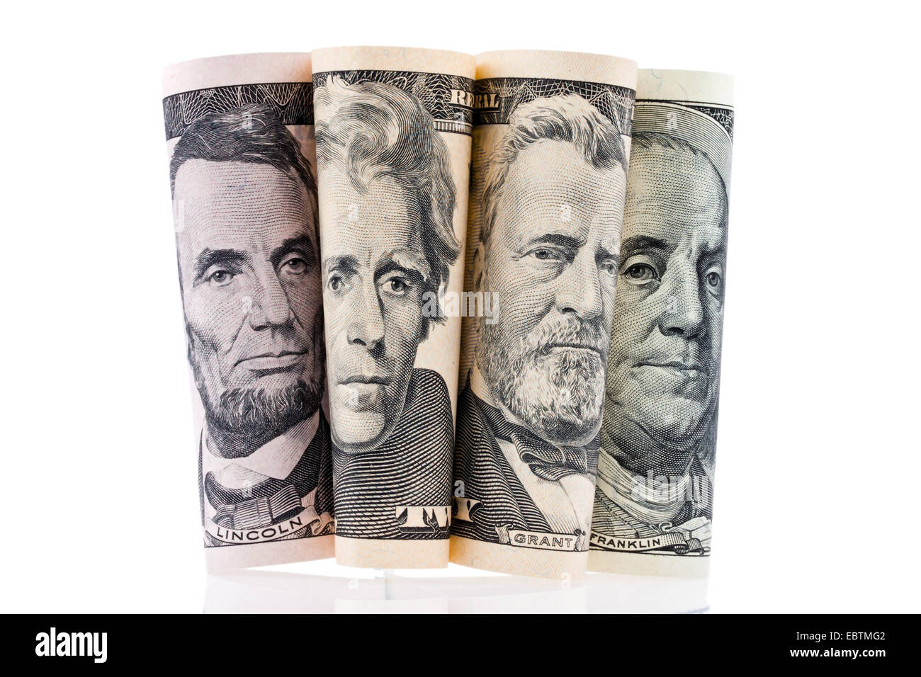 portraits on Dollar bills Stock Photo - Alamy