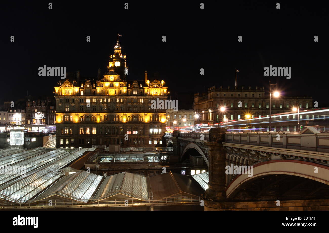 North Bridge by night Edinburgh Scotland November 2014 Stock Photo - Alamy