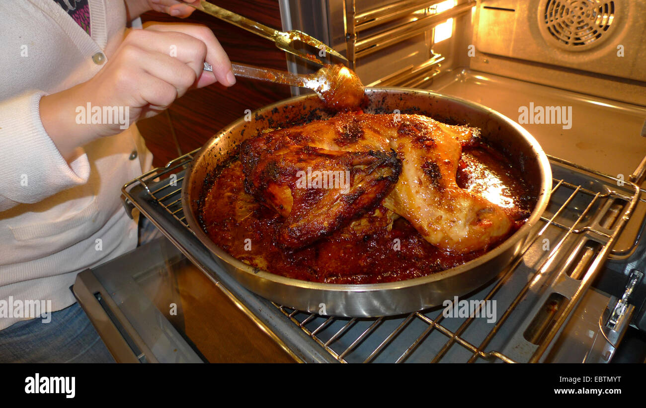 roast duck in a baking oven Stock Photo - Alamy